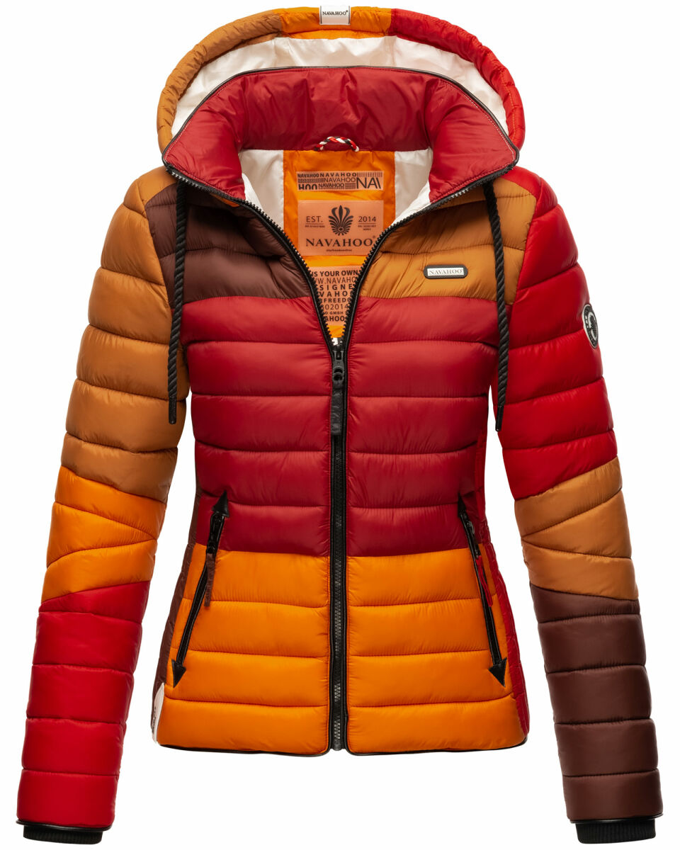 Navahoo Lulana Damen Steppjacke Colour Blocking Design Multicolour ...