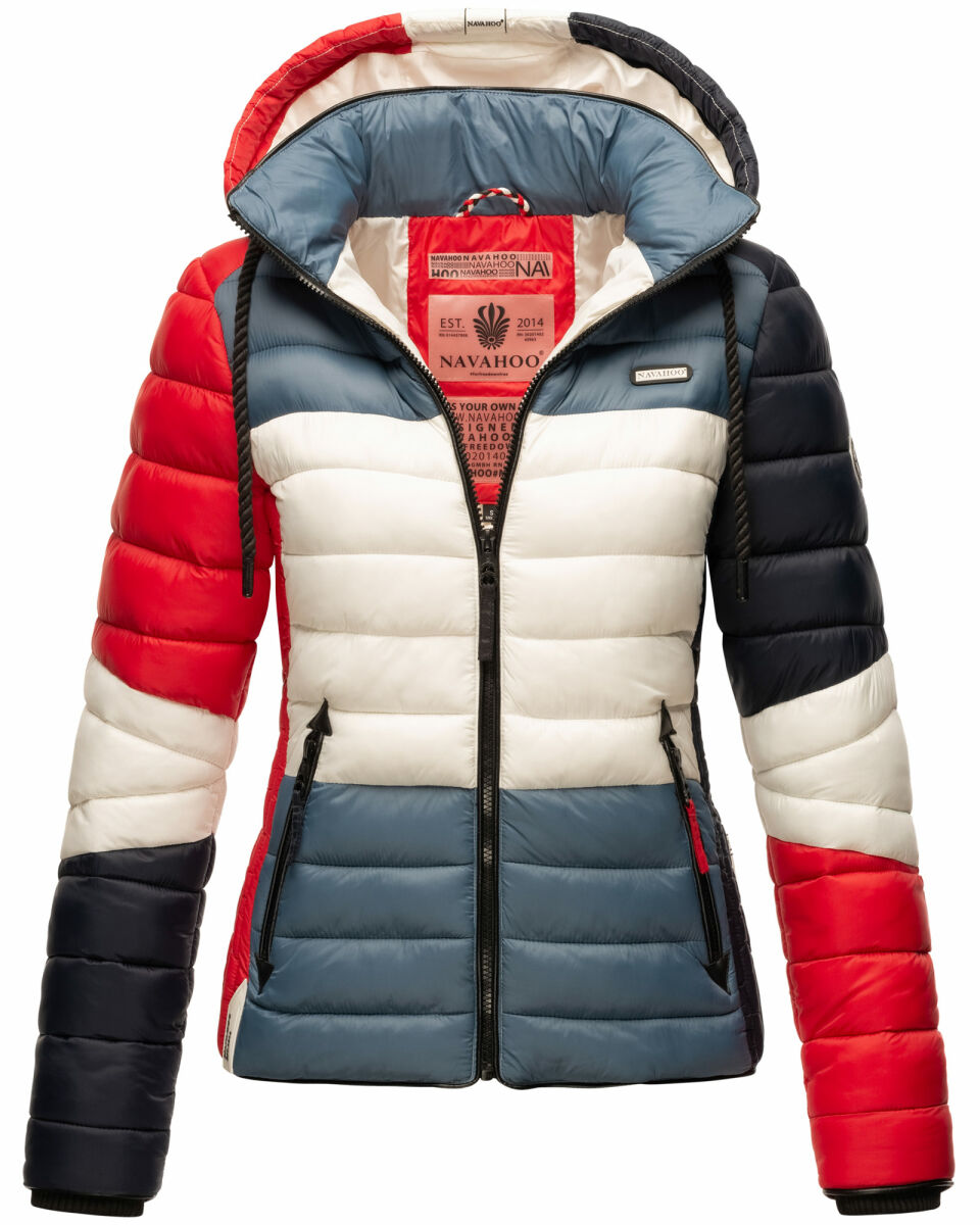 Navahoo Lulana Damen Steppjacke Colour Blocking Design Multicolour ...